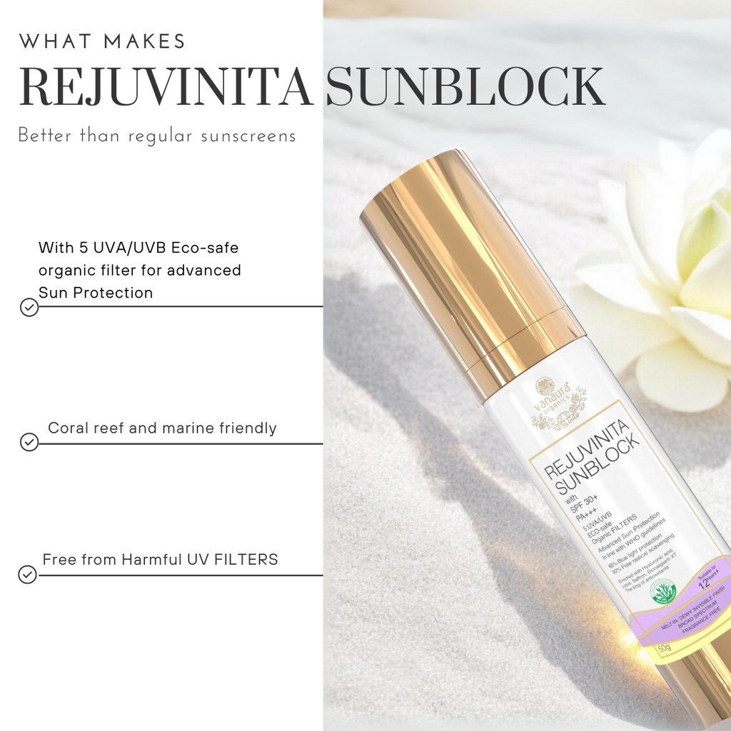 Rejuvinita sunblock cream with SPF 30+ PA+++ - 50 g ( Suitable for Sch ...
